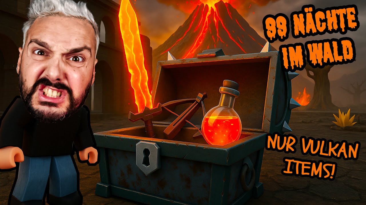 99 Nächte im Wald, ABER ICH DARF NUR ITEMS AUS DEM VULKAN-BIOM BENUTZEN ...