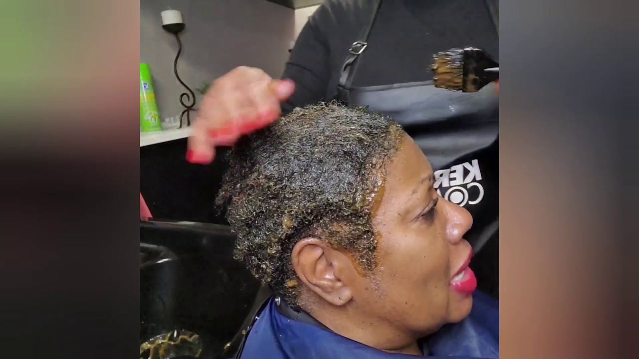 Natural Hair Treatment on Natural Hair / Comb out twist - YouTube