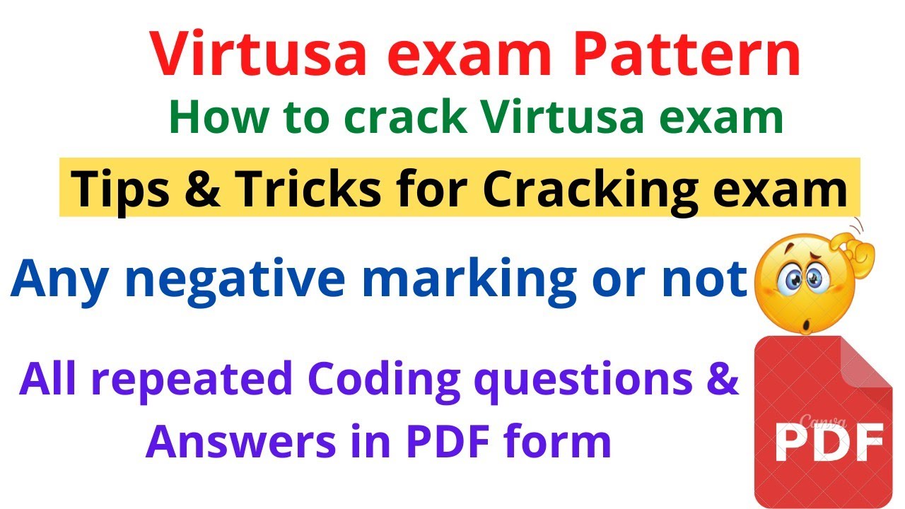 Virtusa exam pattern | Tips & Tricks for cracking exam | All repeated coding questions & Answers ...