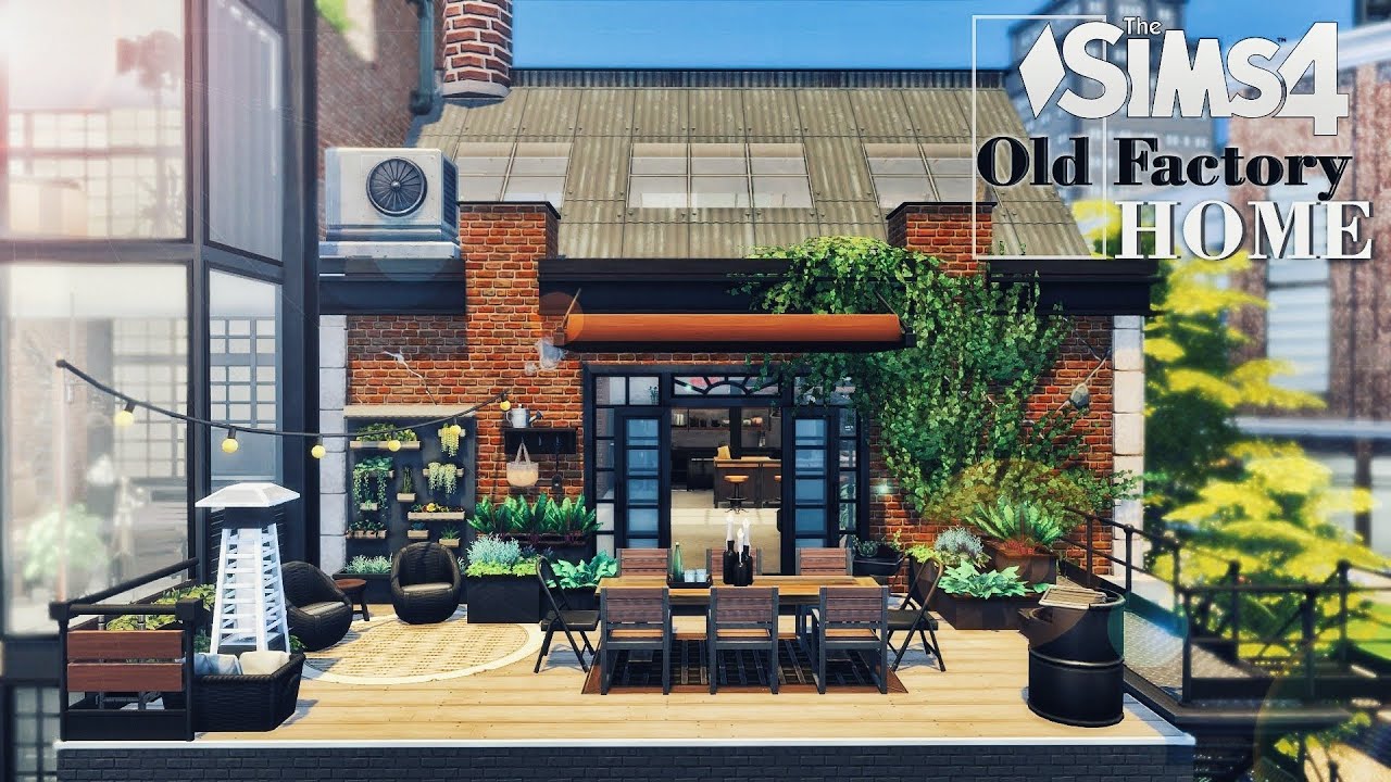 Old Factory Home • Industrial Loft (No CC) the Sims 4 • Stop motion ...