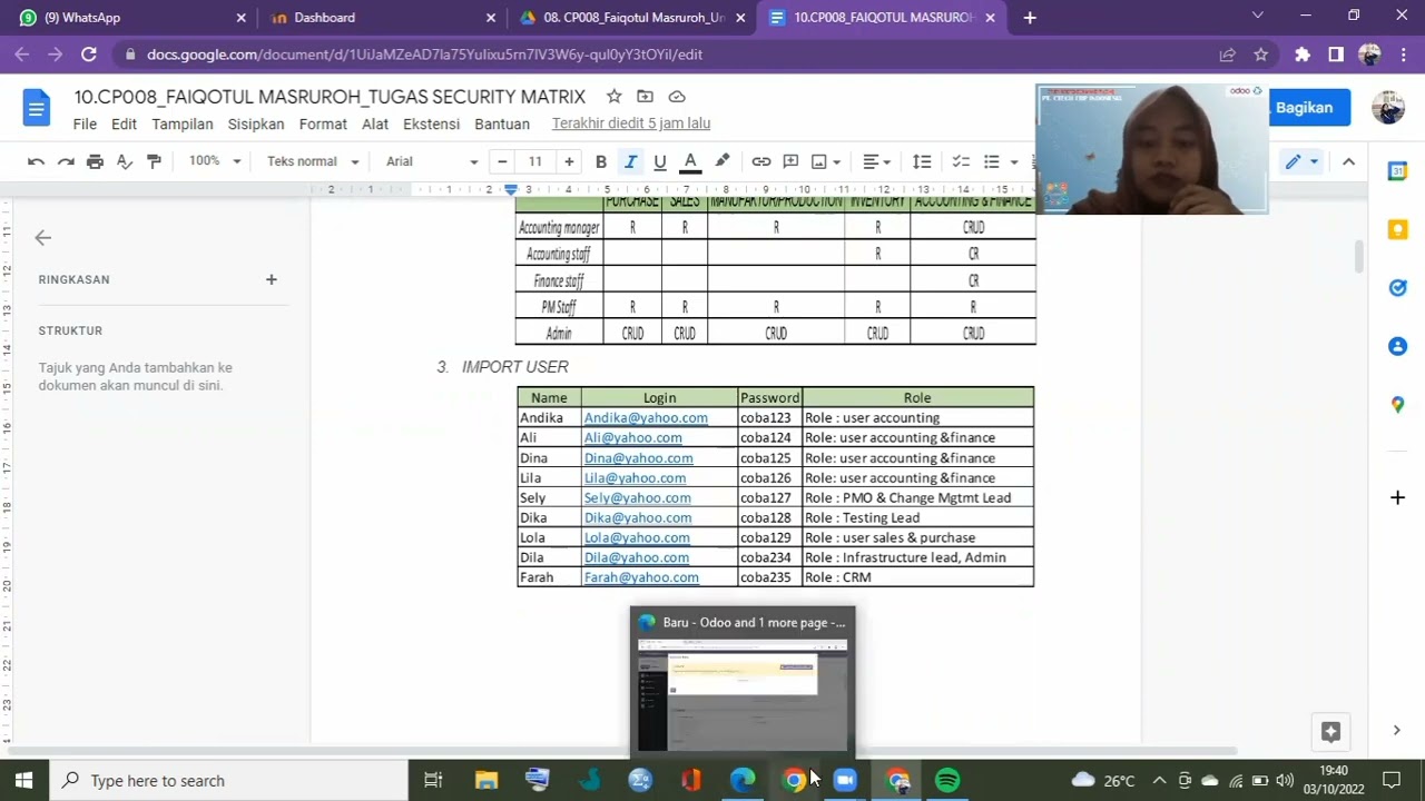 Setting Account User Modul Manufaktur Odoo 14 - YouTube