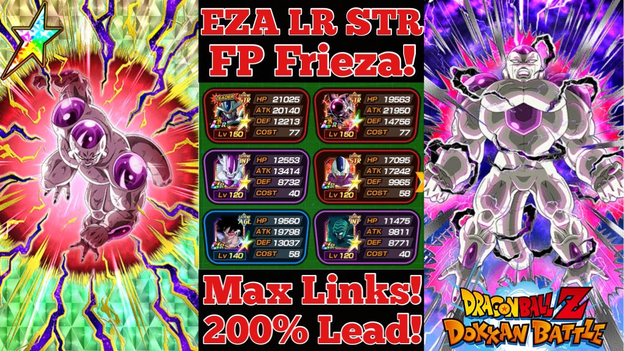 EZA LR STR Full Power Frieza! Rainbow, Max links, 200% Leader Skill ...