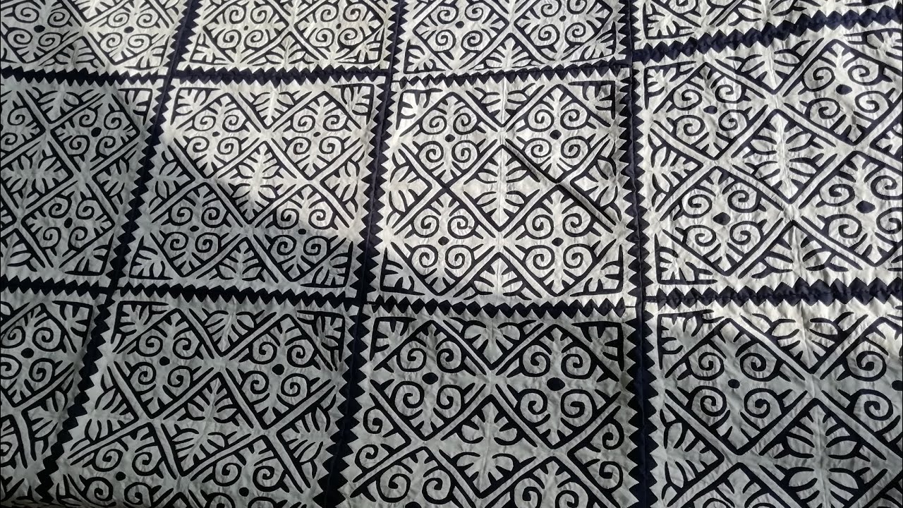 Sindhi applique rilli & bedsheets designs/Handmade - YouTube