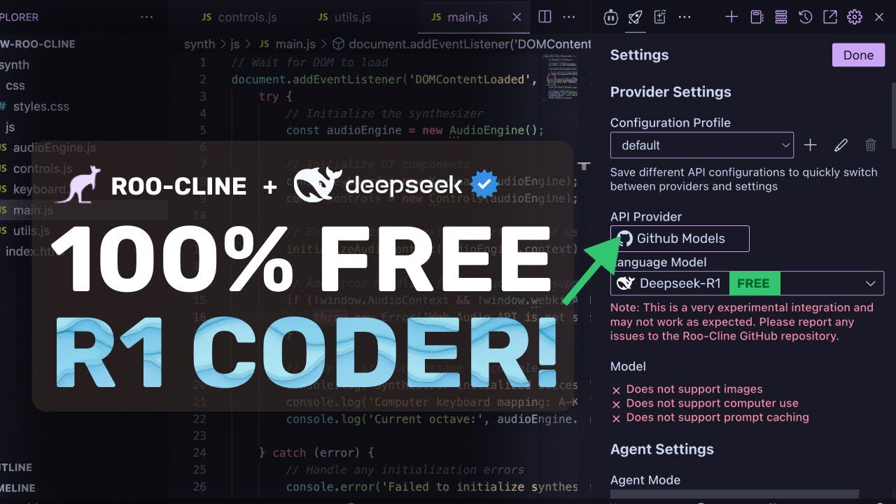 RooCode + FREE Github Deepseek R1 API : This is CRAZY FREE AI CODER ... RooCode + FREE Github Deepseek R1 API : This is CRAZY FREE AI CODER ...
