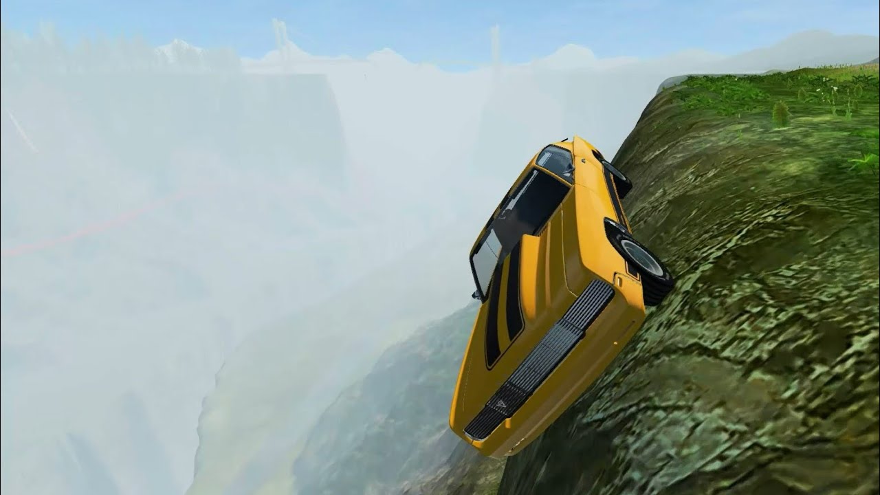 Realistic Cliff Drops #3 - BeamNG Drive - YouTube