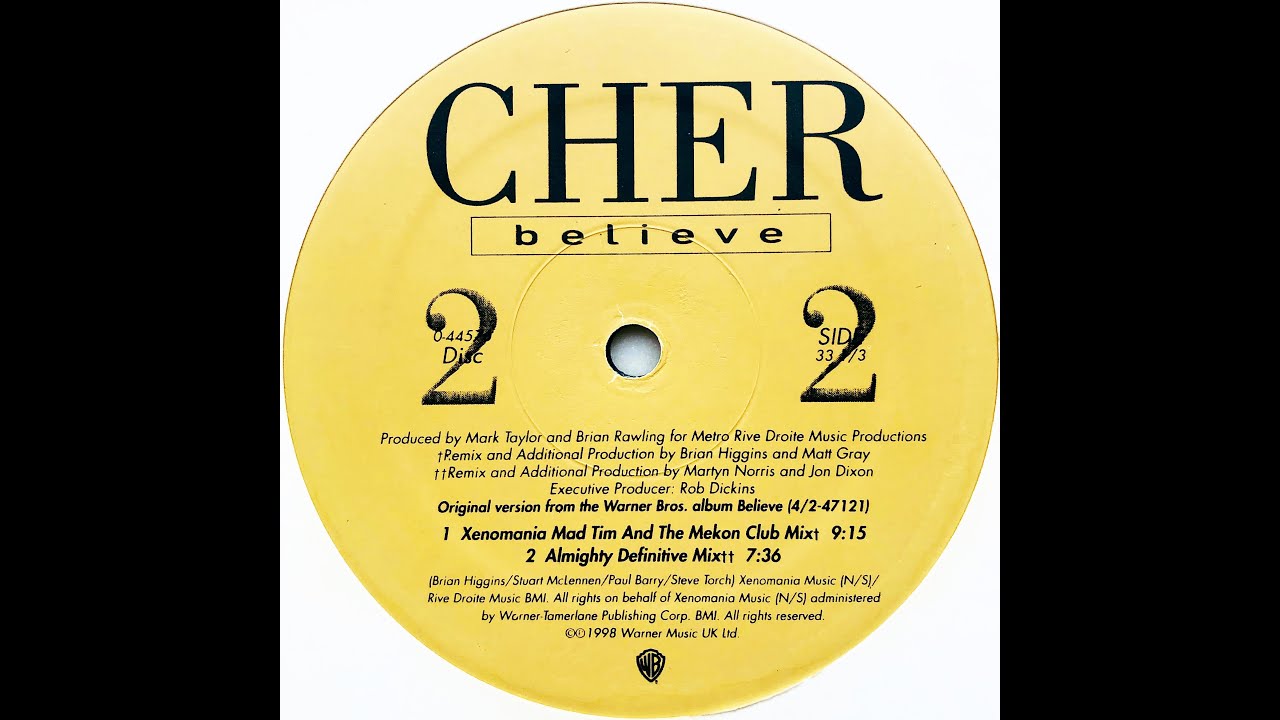 Cher • Believe (Xenomania Mad Tim And The Mekon Club Mix) (1998) - YouTube