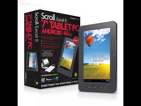 UNBOXING SCROLL EXCEL II ANDROID 4.0 ics TABLET - YouTube