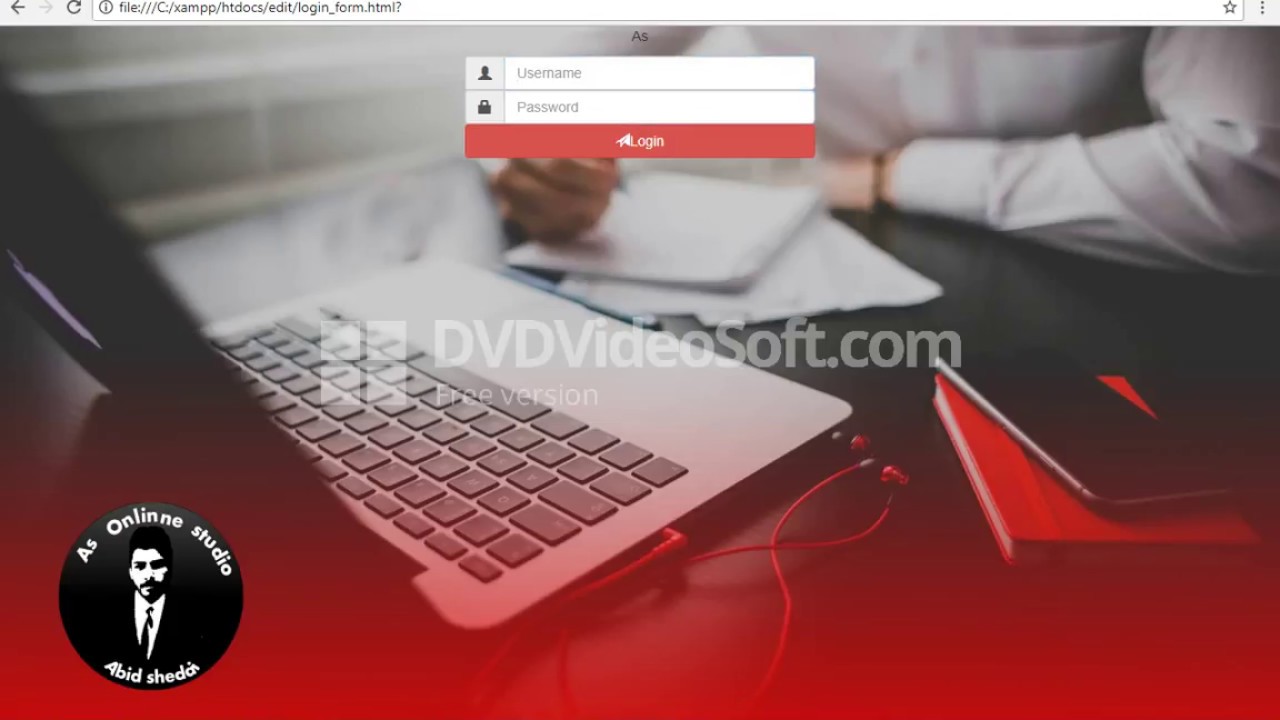 How to make Responsive login form in html & css using bootstrap - YouTube
