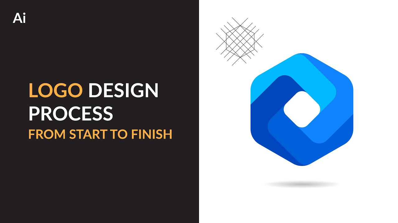 Modern Polygon Logo Design | Adobe Illustrator Tutorial - YouTube