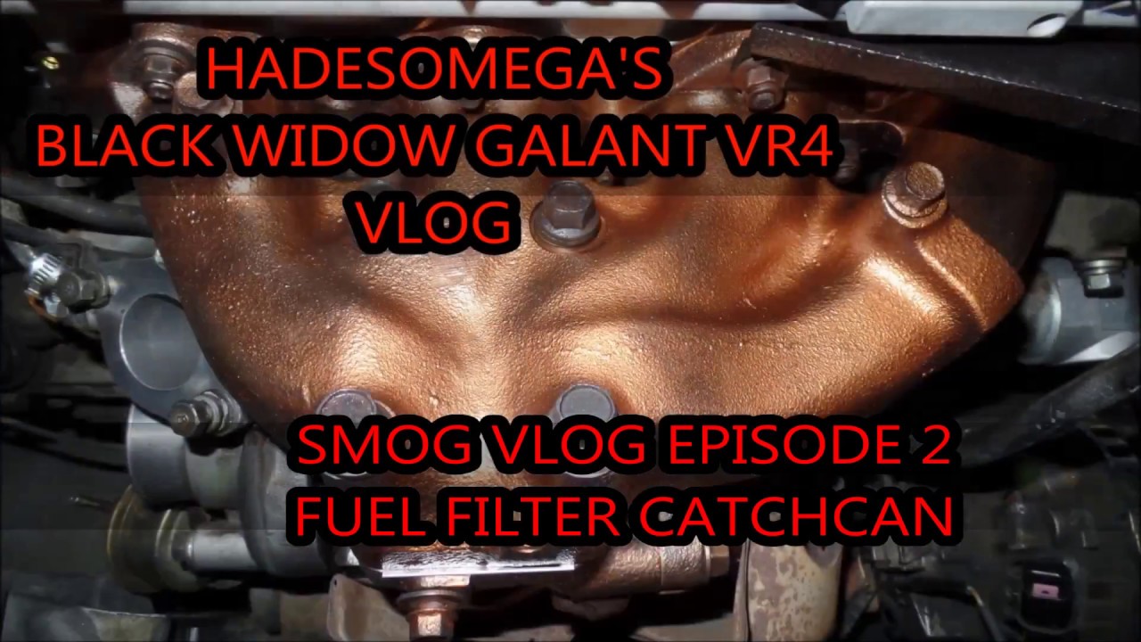 Black Widow Galant VR4 Smog VLOG Episode 2 - Fuel Filter Catchcan - YouTube