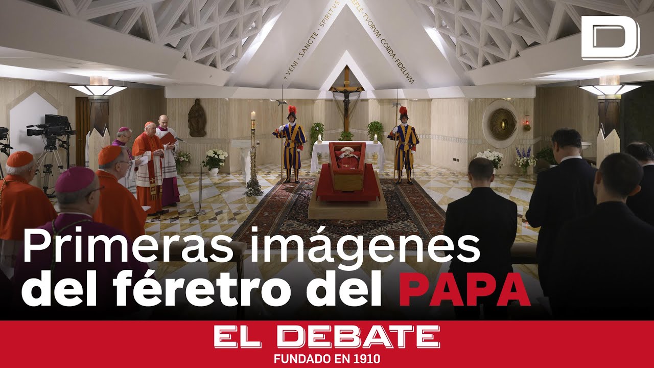 El Vaticano muestra las primeras imágenes del féretro abierto del Papa ...
