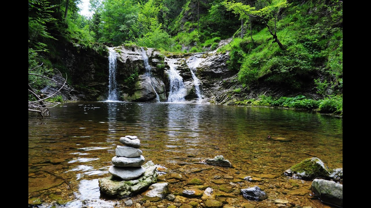 Refreshing mountain stream - YouTube