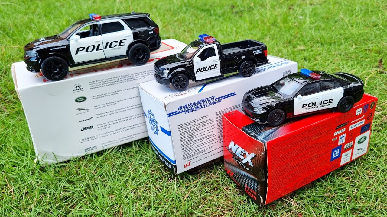 Unboxing Mobil Mobilan Polisi Diecast - Mobil Polisi Dodge, Ford Pick ...