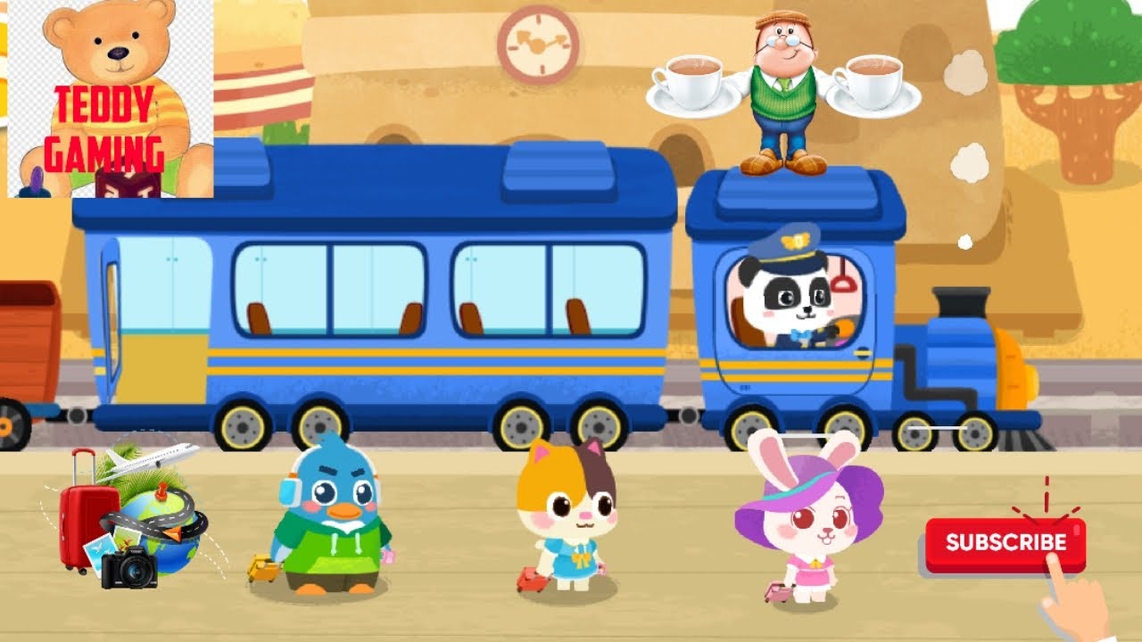 Teddy train gaming funny Bear game for kids #nurseryrhymes # ...