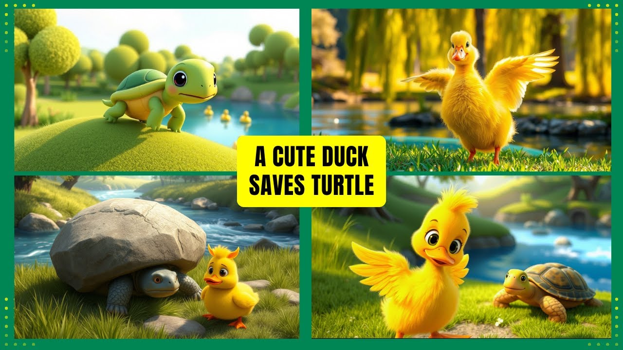 Cute Duck Save Turtle - YouTube