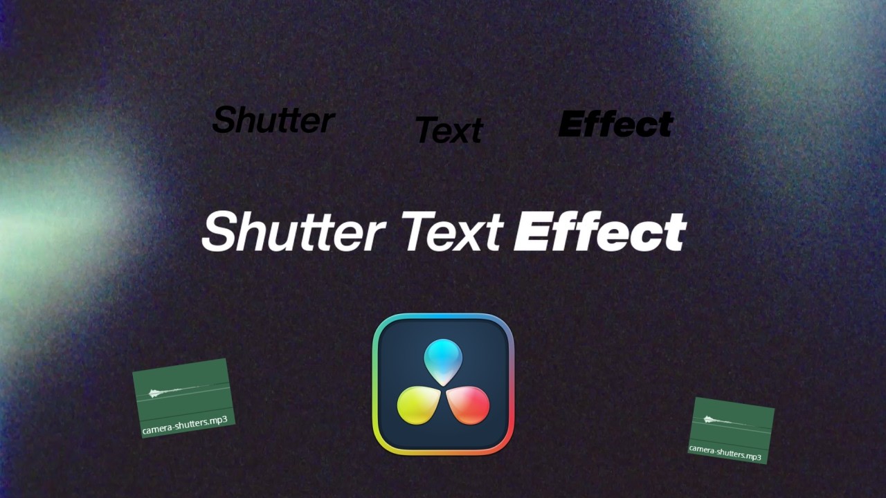 SHUTTER TEXT EFFECT IN DAVINCI RESOLVE - YouTube