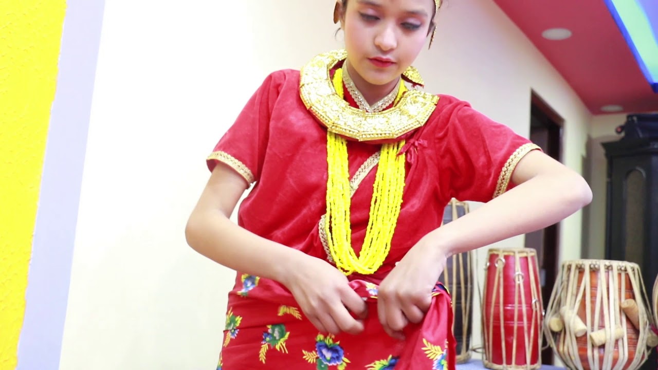 How to wear Fariya choli, NEPALI DRESS - YouTube