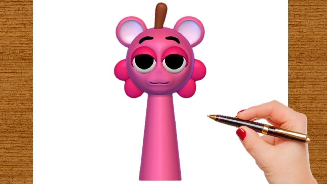 how to draw Drawing Berry Light Pink Sprunki 🍓 - YouTube