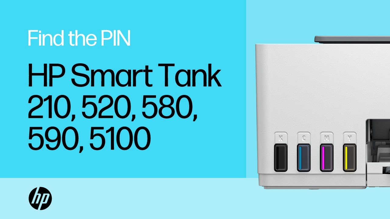 Find printer PIN | HP Smart Tank 210, 520, 580, 590, 5100 printers | HP ...
