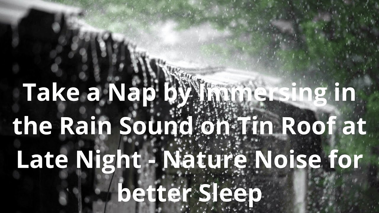 Take a Nap by Immersing in the Rain Sound on Tin Roof at Late Night ...