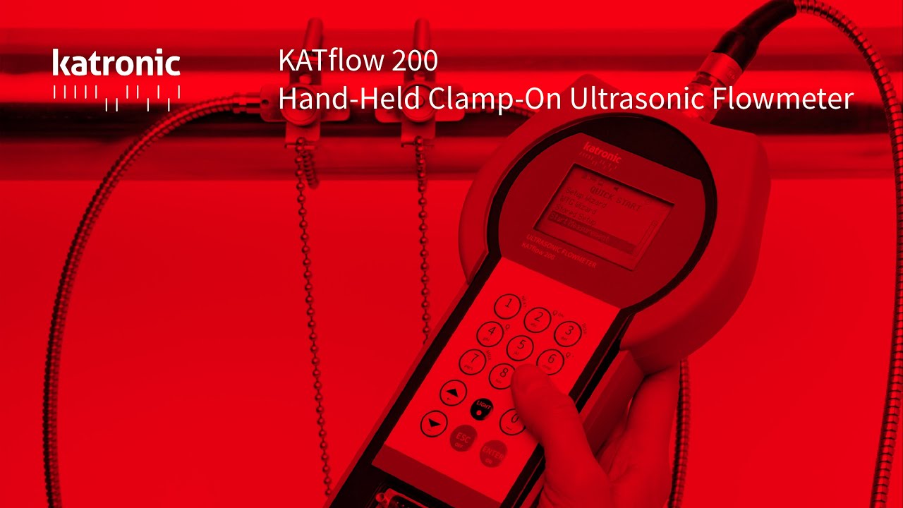KATflow 200 Hand-Held Clamp-On Ultrasonic Flowmeter - YouTube