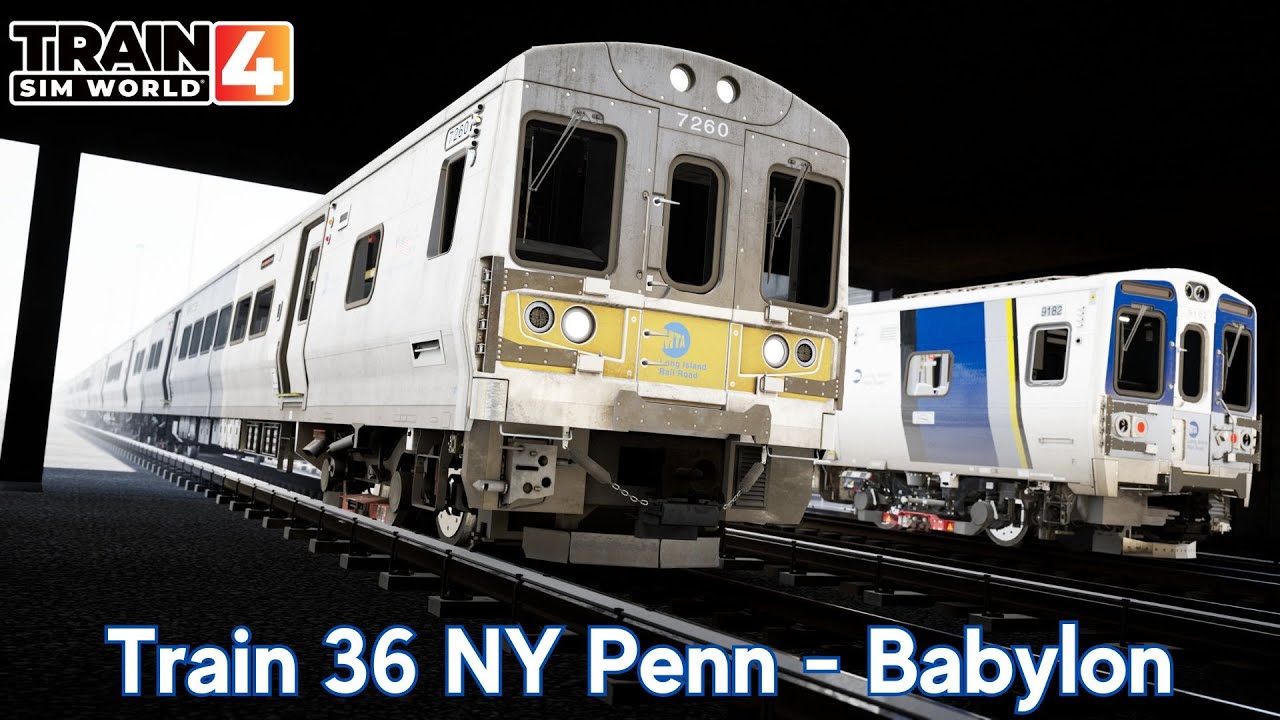 Train 36 NY Penn - Babylon - LIRR Commuter - M7 - Train Sim World 4 ...