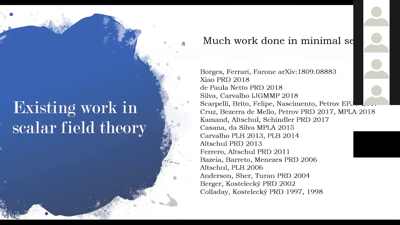 Ben Edwards' Talk: Finsler Geometry and Lorentz-Violating Fie;d ...