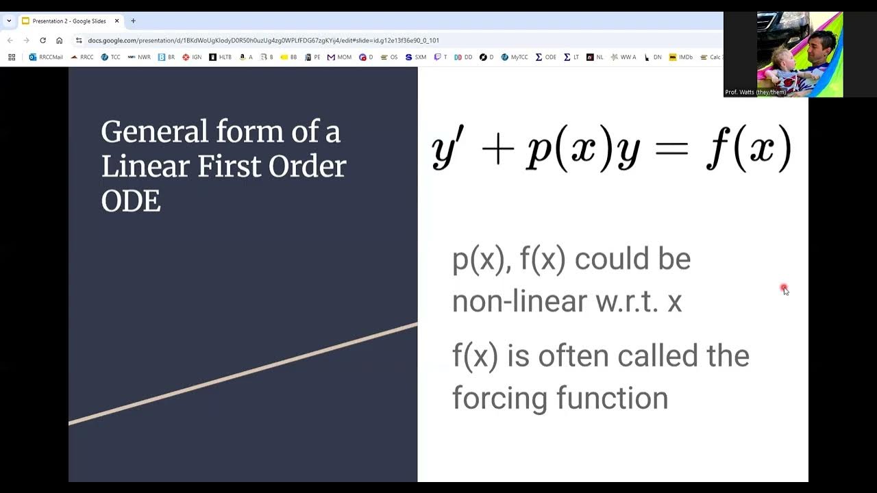 Differential Equations: Module 2 (Linear First Order ODEs) - YouTube