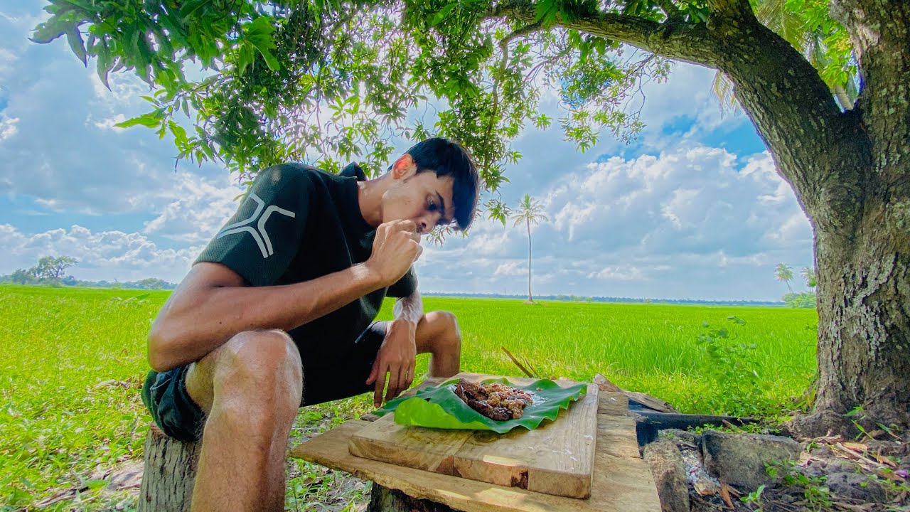 Grilled Wild Meat with Spicy Sauce 🌶️🔥 | Rustic Outdoor BBQ Feast - YouTube