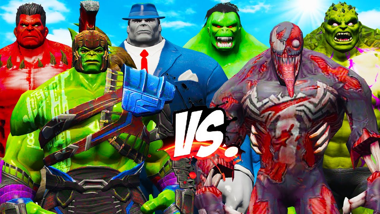 TEAM HULK TRIO VS HULK VILLAINS & VENOM ZOMBIE - EPIC SUPERHEROES WAR ...