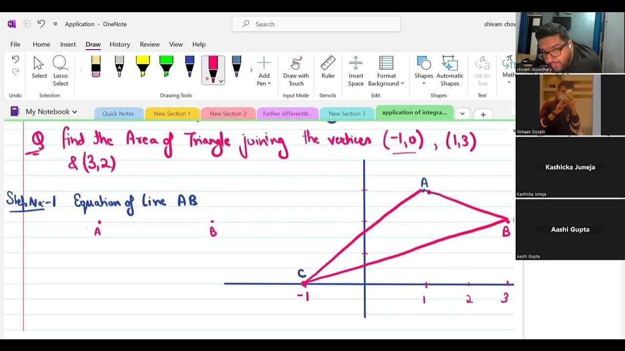 area of triangle using integration part 1 - YouTube