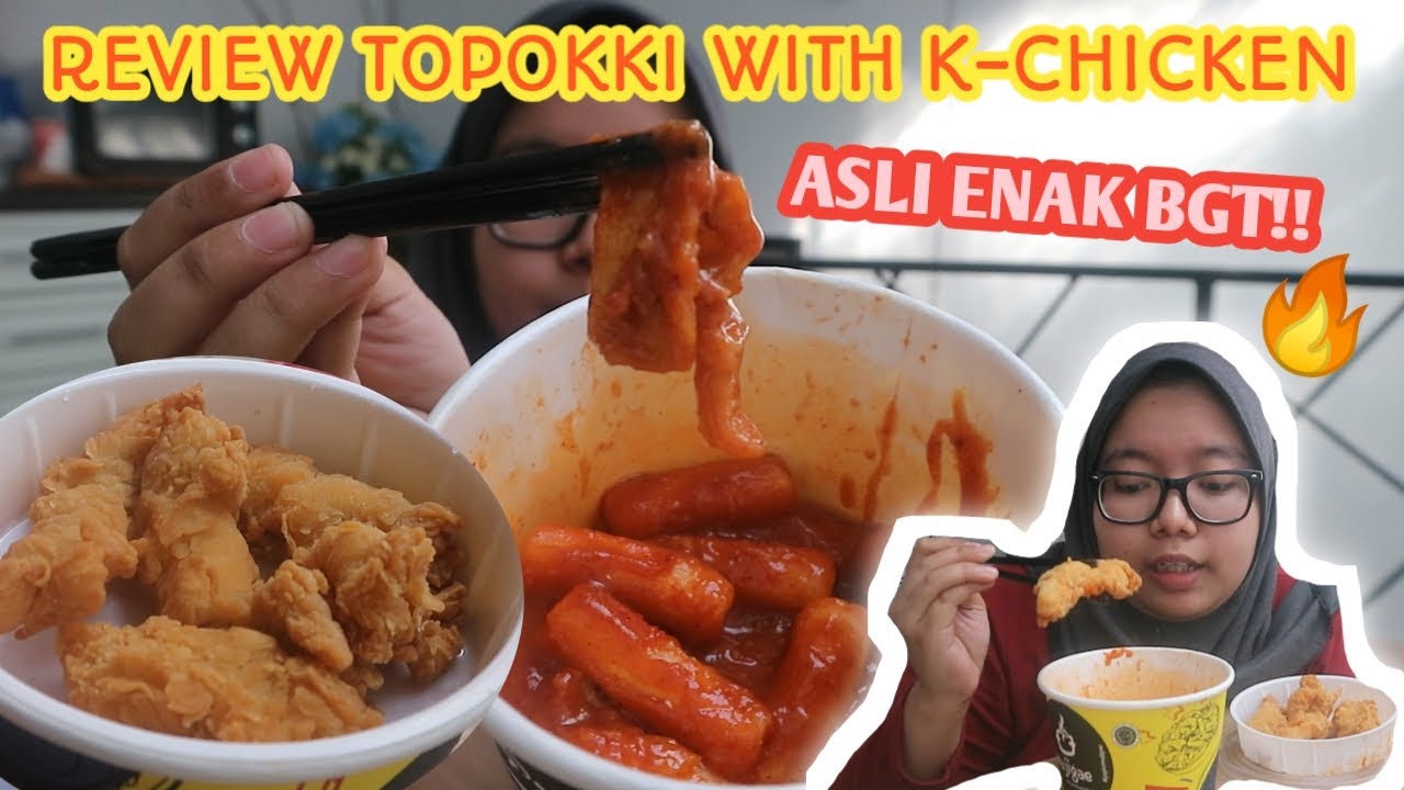 REVIEW TOPOKKI WITH K-CHICKEN,,(KOREAN FOOD-MUJIGAE) - YouTube