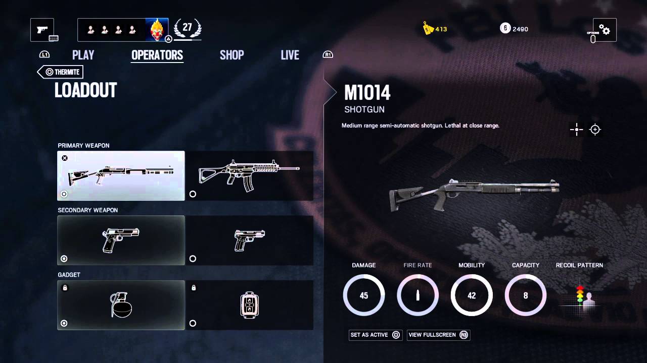 Tom Clancy`s Rainbow Six Siege Operater Thermite Bio Loadout Story ...