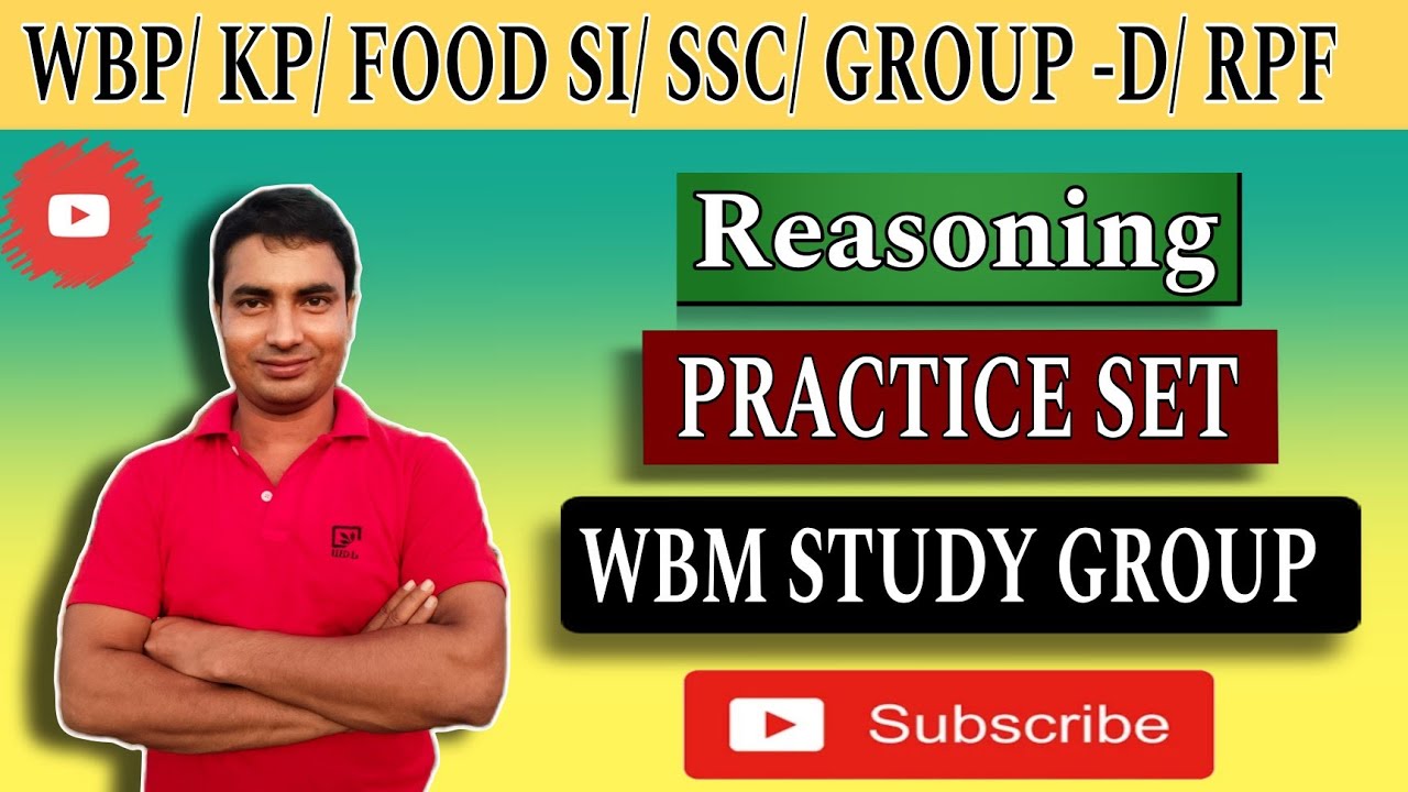 REASONING PRACTICE SET ll WBP KP FOOD SI GROUP -D SSC RPF WBPSC - YouTube