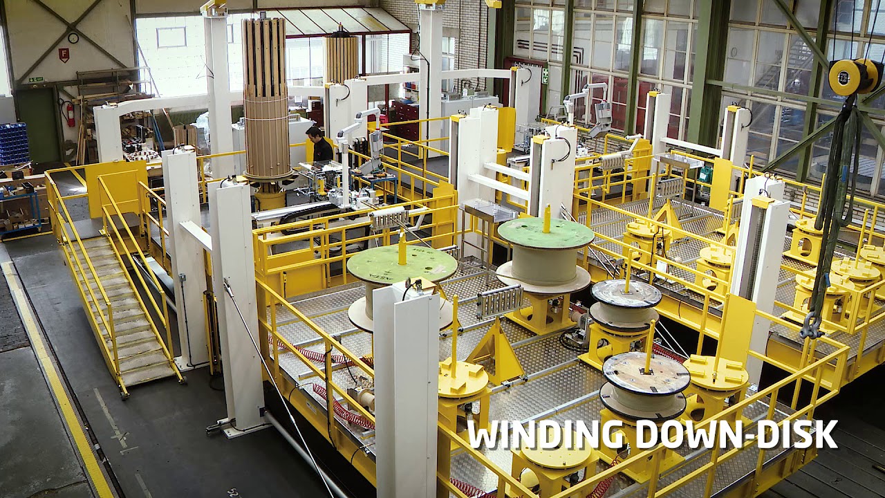 Automated vertical winding machine - YouTube
