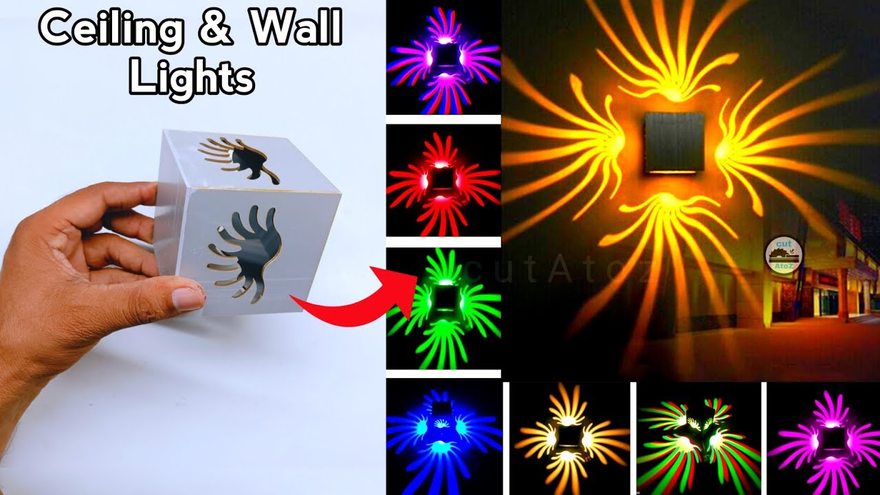 How to Make a Modern Style RGB LED Ceiling Lamp from PVC Pipe DIY ...
