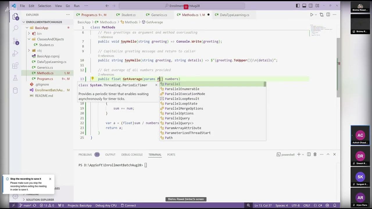 C# OOP - Methods, Params, Tuples, Generics, Collections - YouTube