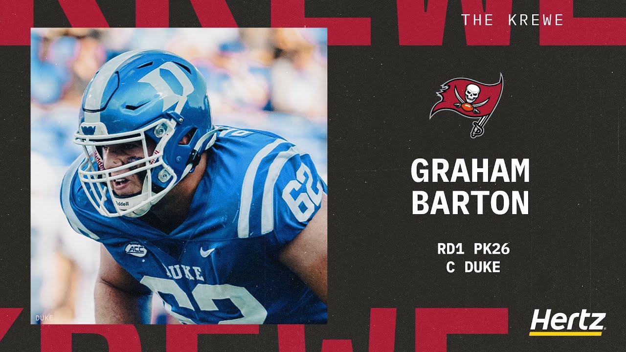 Bucs Draft Graham Barton 26th Overall | 2024 NFL Draft | Tampa Bay ...
