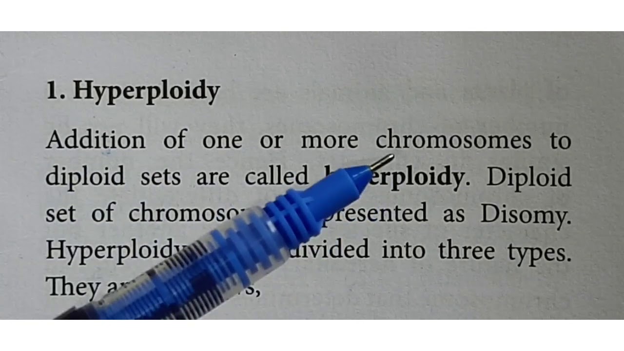TYPES OF PLOIDY HYPERPLOIDY - YouTube