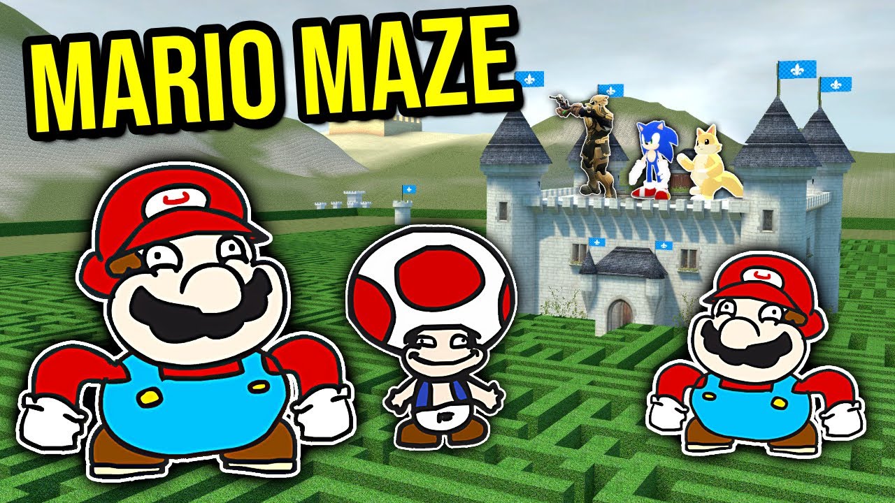 RUNNING FROM MARIO AND TOAD IN A MAZE!! (Garry's Mod) - YouTube