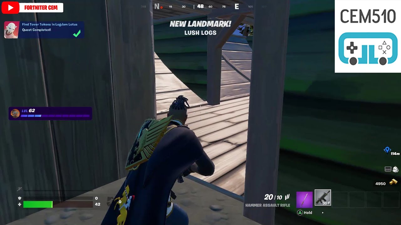 Find Tover Tokens in LogJam Lotus Fortnite Snap Quests - YouTube