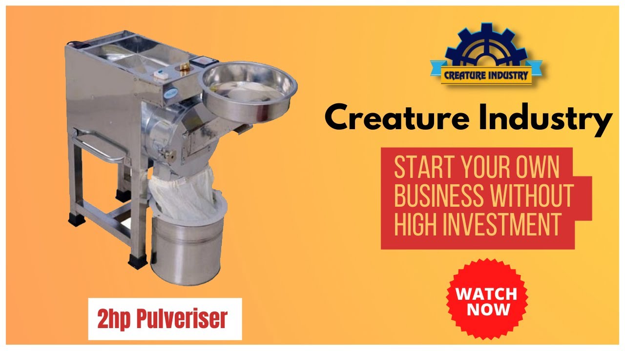 2HP Pulveriser machine - live working | 2HP पिसाई की मशीन - लाइव ...