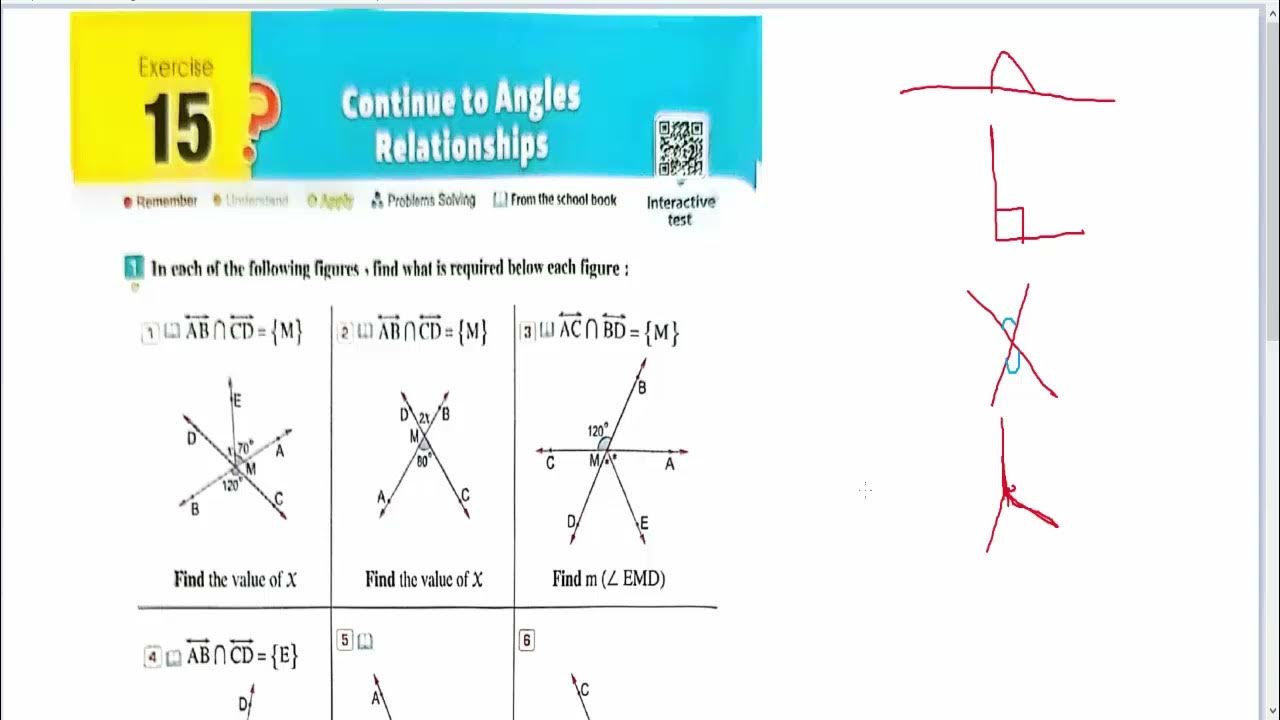angles relationship-unit4 lesson2- Math prep 1- كتاب المعاصر ماث اولى اعدادى ترم اول - YouTube