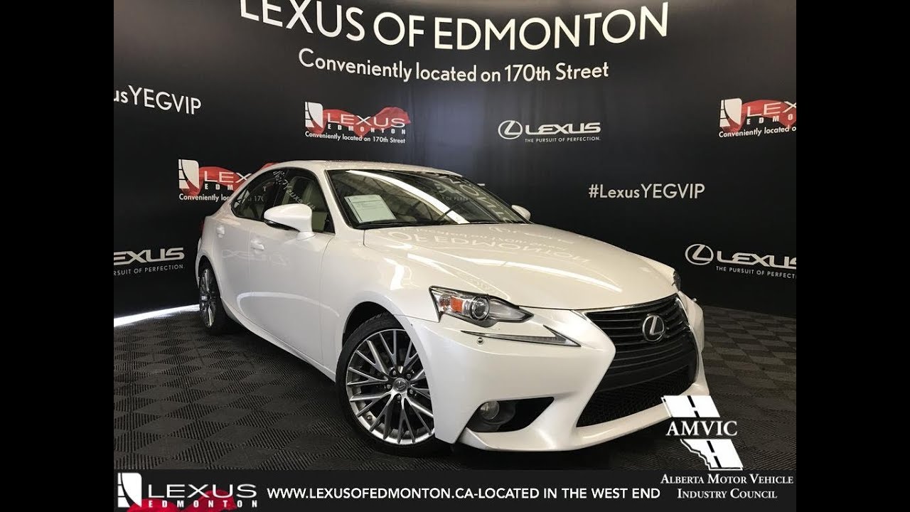 Used White 2014 Lexus IS 250 Premium Package Walkaround Review Airdrie ...