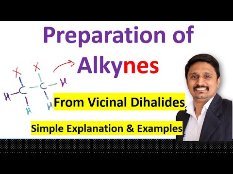 Preparation of Alkynes by vicinal dihalides | 11th | 12th | CET | NEET ...