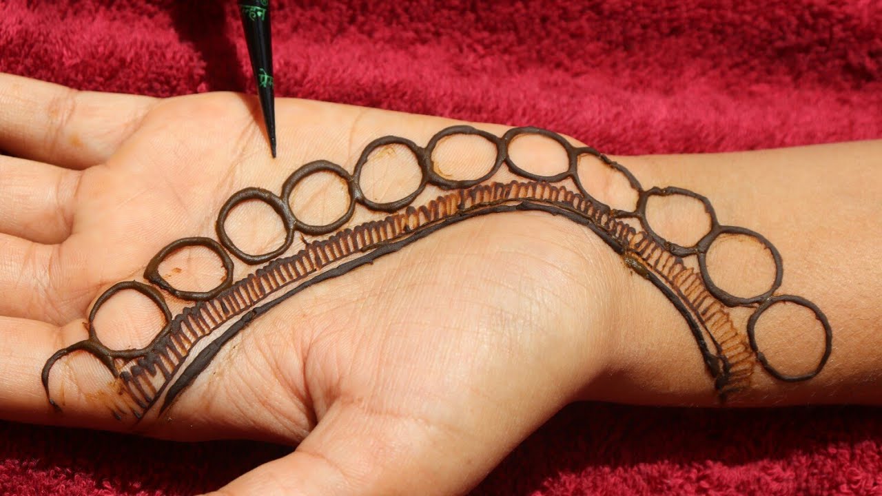 Beautiful Simple And Easy Gulf Mehndi Design For Front Hand || Eid ...