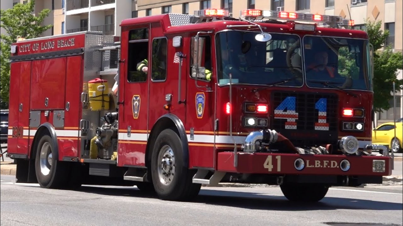 Long Beach Fire Department Engine 2341 Responding 6/15/24 - YouTube
