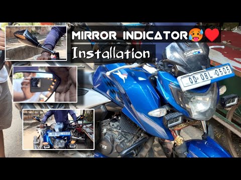 Apache 160 4v: installing mirror indicators @desiremotovlog - YouTube