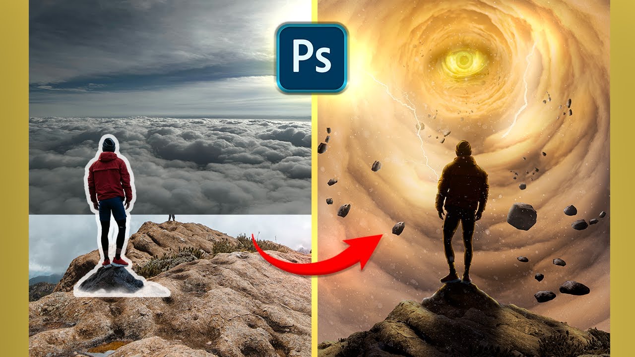 The Sky Stares Back Photoshop Tutorial। Photo Manipulation - YouTube