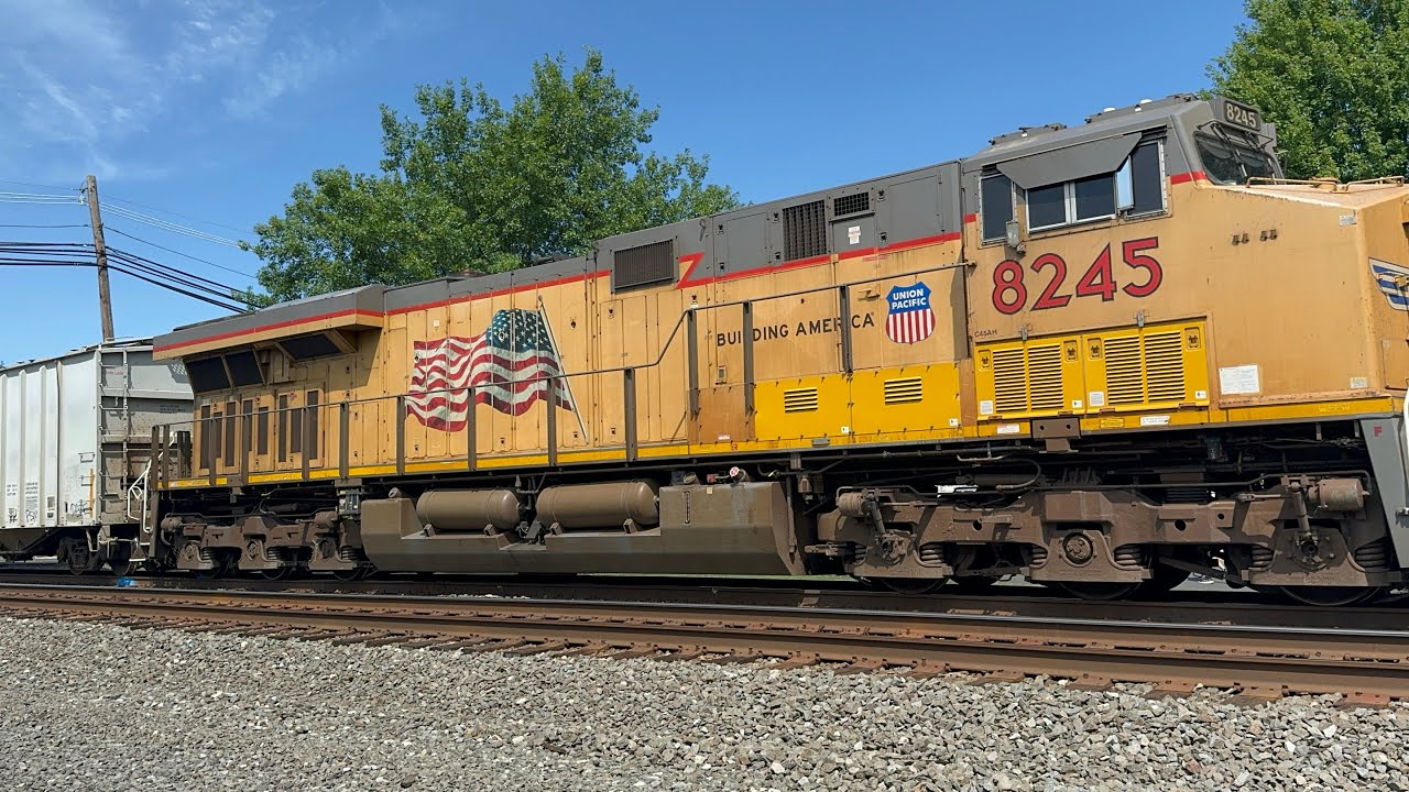 NS 4599 AC44C6M leads NS 6K4 through Manville NJ with UP 8245 trailing 7/26/2024 - YouTube